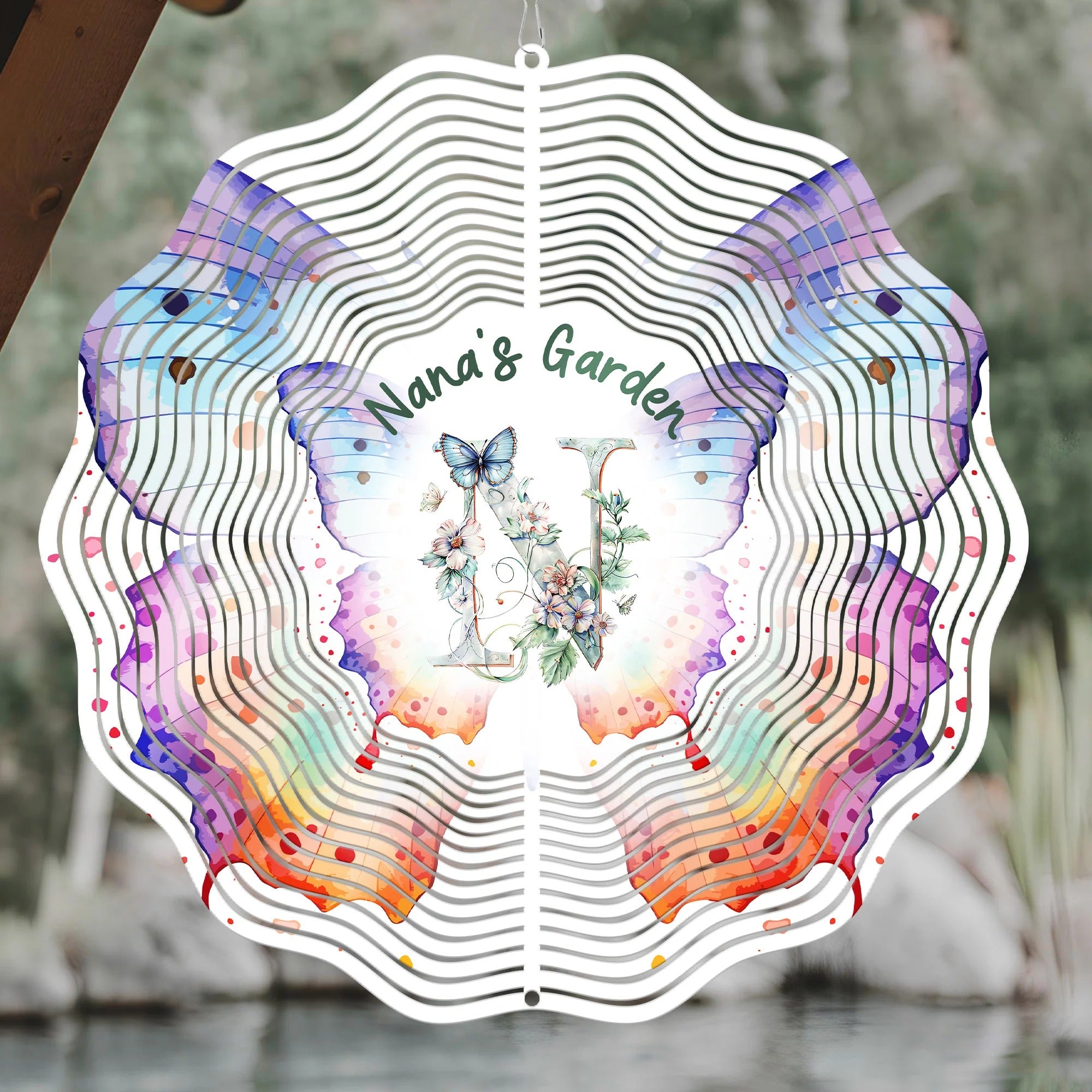 Monogram Letter Garden Spinner - Personalized Wind Spinner – Pawesome House