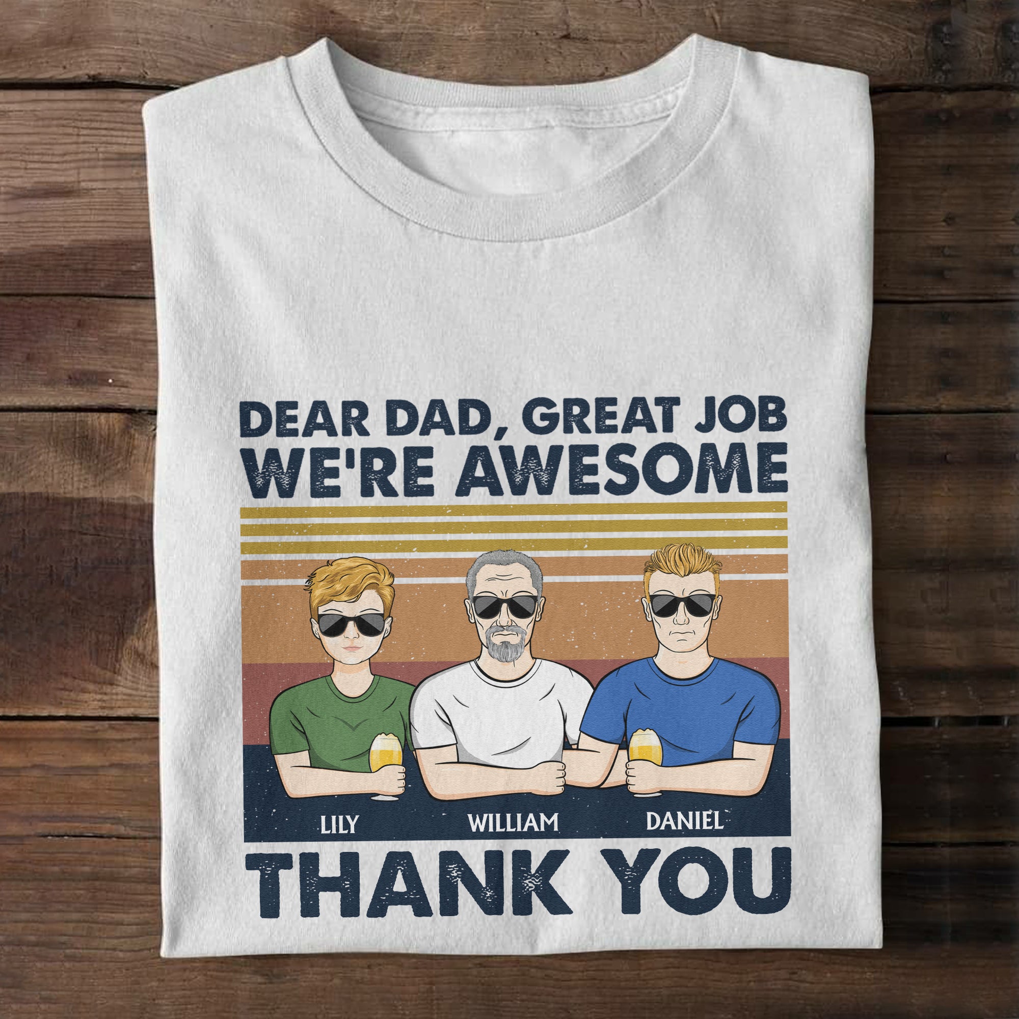 Dear Dad Great Job I'm Awesome Thank You - Gift For Dad - Personalized ...