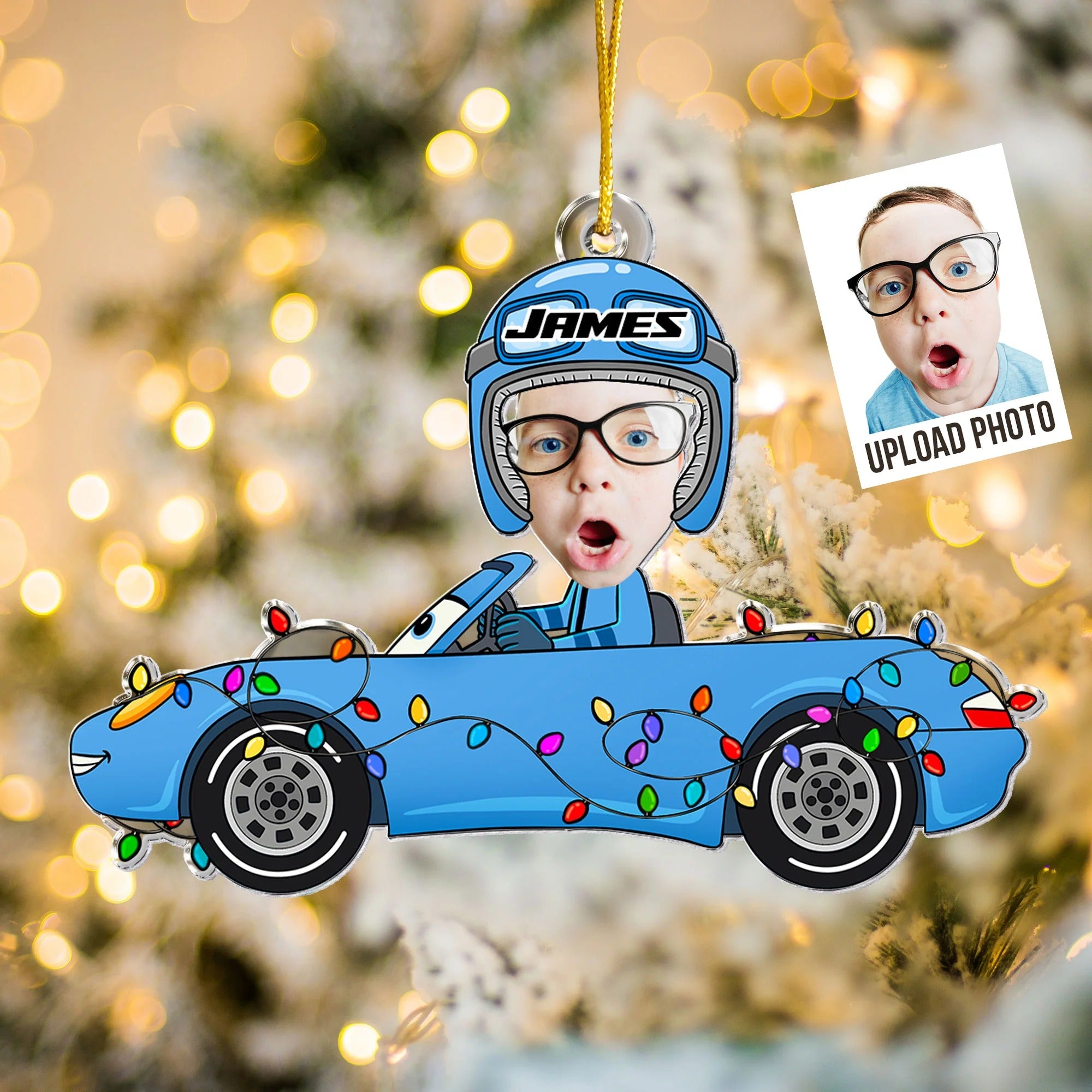 Custom Kid Face Car Toys - Personalized Acrylic Photo Ornament designed ...